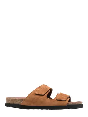 Palm Angels Logo-print Slide Sandals - Brown