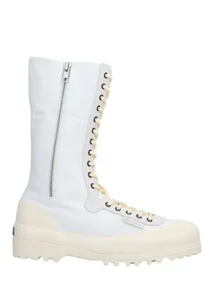 PAURA X SUPERGA PAURA X SUPERGA Lace-Up Ankle Boots White