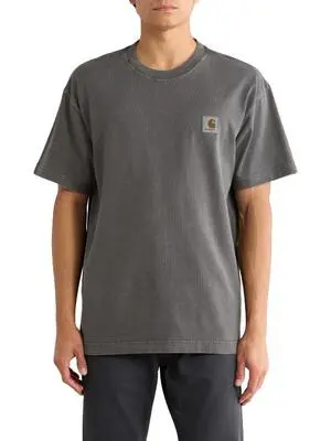 Carhartt Work In Progress Vista Loose Fit Logo T-shirt Black Garment Dyed