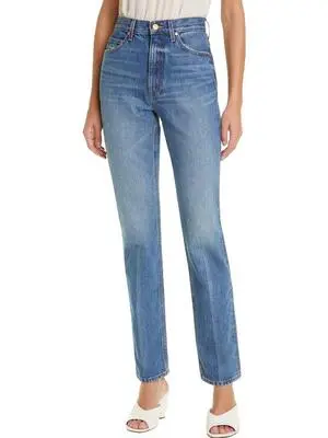 Ulla Johnson The Agnes High-waist Bootcut Jeans - Danube Medium Indigo Wash