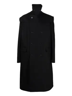 Raf Simons Oversized Double-breasted Coat - Black
