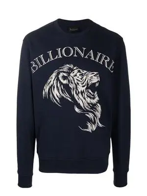 BILLIONAIRE Logo-print Detail Sweatshirt - Blue