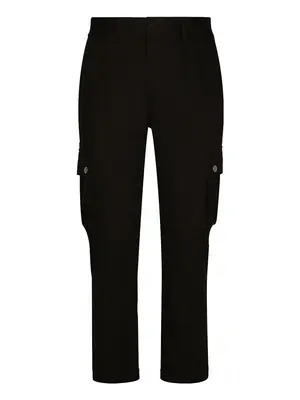 Dolce & Gabbana Logo-tag Cargo Trousers - Black