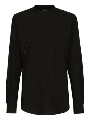 Dolce & Gabbana Long-sleeve Collarless Shirt - Black