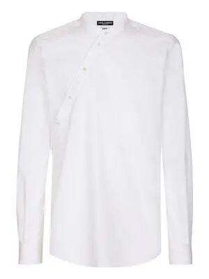 Dolce & Gabbana Long-sleeve Collarless Shirt - White
