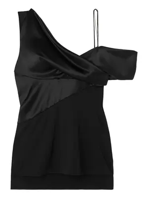 Loewe One-shoulder Paneled Top - Black