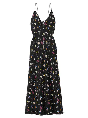 Stella McCartney Floral-print Silk Maxi Dress - Black