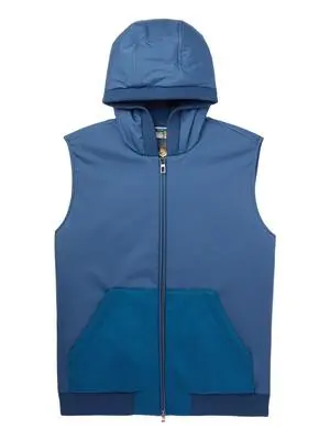 Loro Piana Wallace Storm System® Cashmere-trimmed Padded Nylon Hooded Gilet - Blue