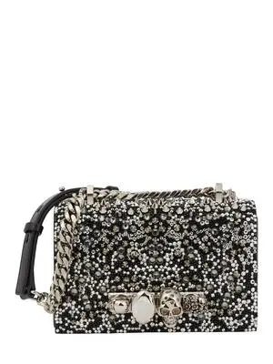 Alexander McQueen Jewelled Satchel Mini Embellished Crossbody Bag - Silver