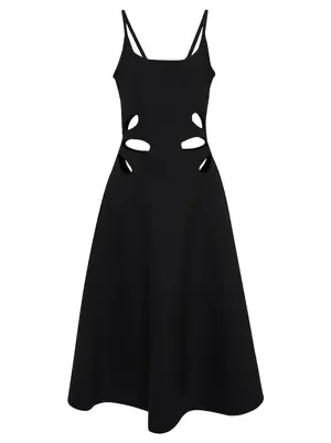 CHRISTOPHER KANE Petal Cutout Midi Dress - Black