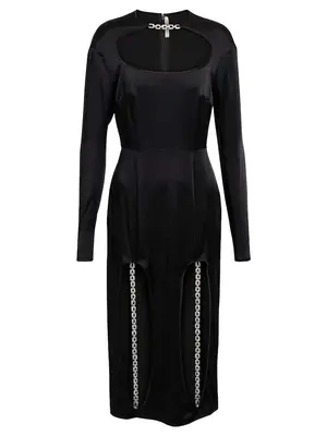 CHRISTOPHER KANE Cutout Embellished Midi Dress - Black