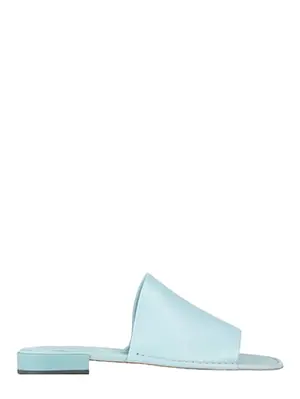 TOD'S TOD'S Leather Slide Sandals Sky Blue