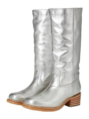 THE FRYE COMPANY Frye Campus 14L Pull-On Leather Boots Silver