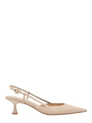 GIANVITO ROSSI Gianvito Rossi Ascent 55 Leather Slingback Pumps Mousse