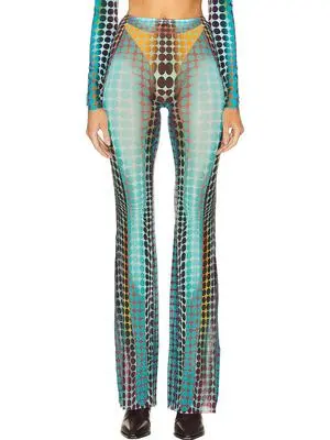 Jean Paul Gaultier Flare Trouser - Blue  Purple  & Yellow