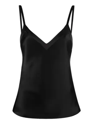 BLANCA VITA Blanca Vita V-Neck Satin Top