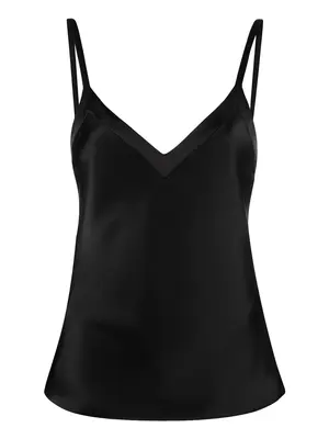 BLANCA VITA Blanca Vita V-Neck Satin Top