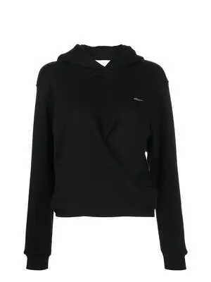 3.1 Phillip Lim Logo-print Cotton Hoodie - Black