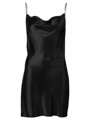 Fleur Du Mal Cowl-neck Slip Dress - Black