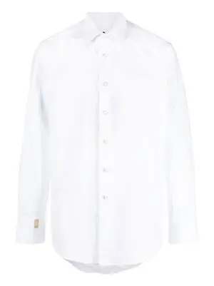 BILLIONAIRE Logo-embroidered Long-sleeve Shirt - White