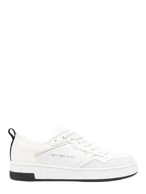 Calvin Klein Logo-debossed Panelled Sneakers - White