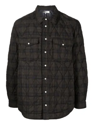 MARANT Check-print Two-pocket Shirt Jacket - Brown