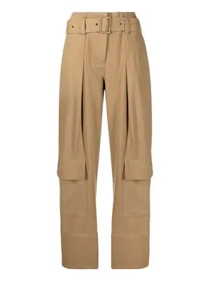 LOW CLASSIC Tapered-leg Cargo Trousers - Neutrals