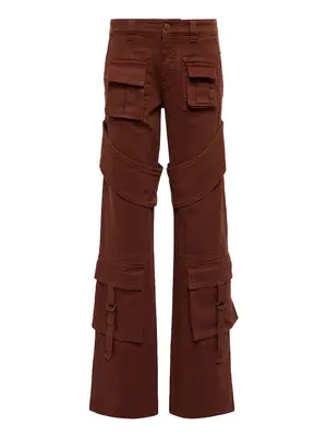 Blumarine Cotton Canvas Cargo Pants - Red