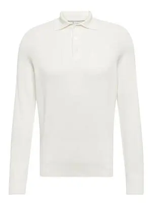 Brunello Cucinelli Cotton Polo Sweater - White