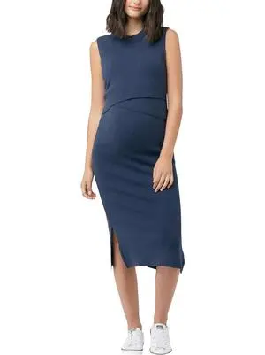 RIPE MATERNITY Ripe Maternity Layered Nursing Dress Ink