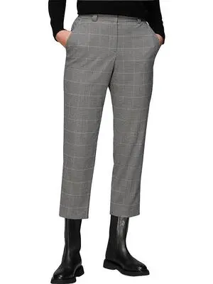 Whistles Lucie Check Cigarette Pants - Brown/multi