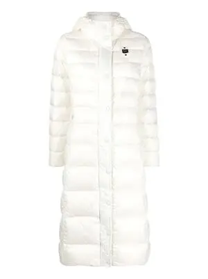 BLAUER. Padded-design Hooded Coat - Neutrals