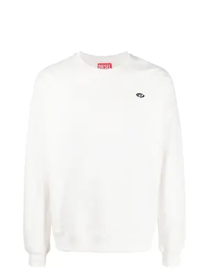 DIESEL S-rob-doval-pj Cotton Sweatshirt - White