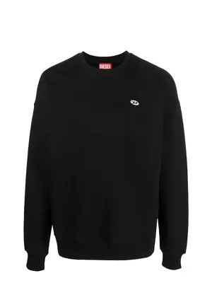 DIESEL S-rob-doval-pj Cotton Sweatshirt - Black