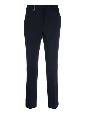 Peserico Cropped Tailored Trousers - Blue