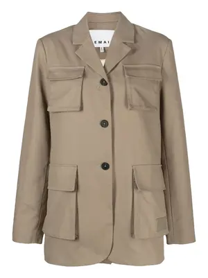 Remain Birger Christensen Single-breasted Utility Blazer - Neutrals
