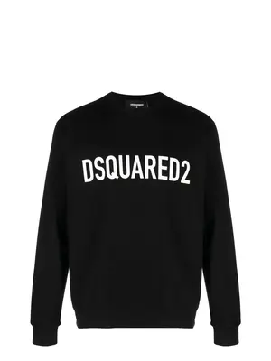 Dsquared2 Logo-print Crew-neck Sweatshirt - Black