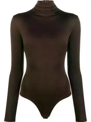 ATU BODY COUTURE Mock-neck Bodysuit - Brown