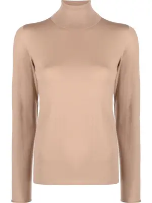 LE TRICOT PERUGIA Long-sleeve Roll-neck Jumper - Neutrals