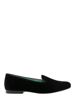 BIRD&CO Blue Bird Shoes Velvet Loafers - Black
