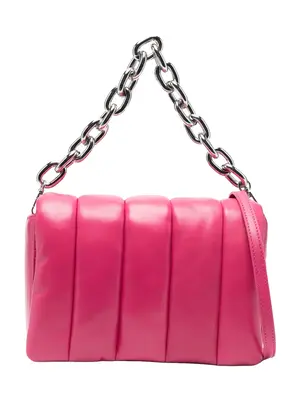 STAND STUDIO Hera Quilted Leather Clutch - Pink