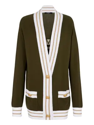 Balmain Button-front Knit Cardigan - Brown