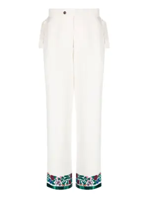 BODE BODE Embroidered-Hem Trousers
