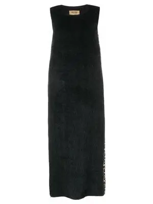 UMA WANG Paneled Wool Midi Dress