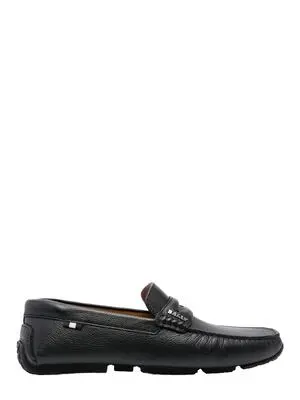 Bally Slip-on Leather Loafers - Black