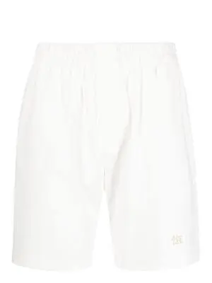 ADVISORY BOARD CRYSTALS Logo Print Lounge Shorts - White
