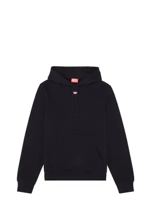 DIESEL S-ginn-hood-d Logo-appliqué Hoodie - Black