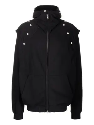 WALTER VAN BEIRENDONCK Hooded Zipped-up Jacket - Black