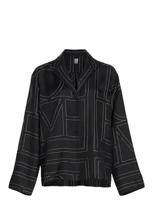 TOTÊME Logo Stitch Silk Top