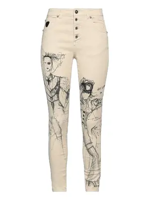 John Richmond Printed Skinny Jeans - Beige